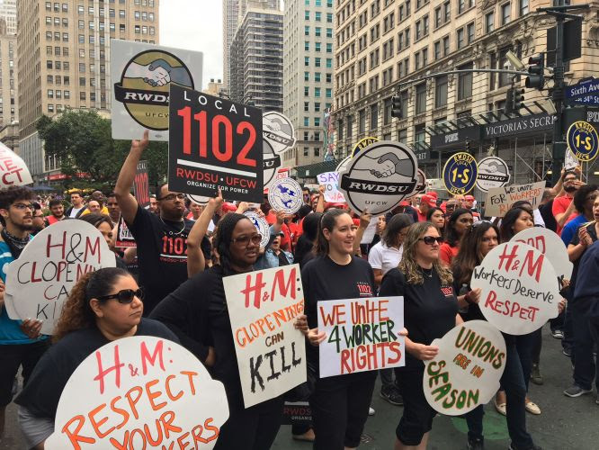 Activists, Workers, Elected Officials Rally at H&M for a Fair Contract ...